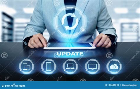 Update Software Computer Program Upgrade Business Technology Internet Concept Stock Image