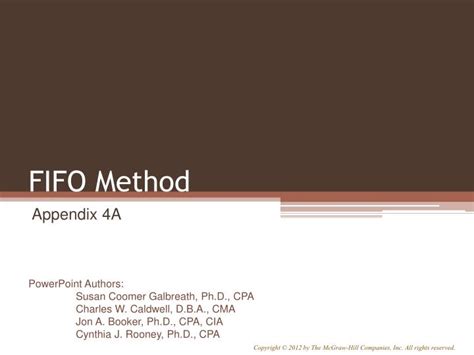 PPT FIFO Method PowerPoint Presentation Free Download ID