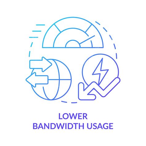 Lower Bandwidth Usage Blue Gradient Concept Icon Color Circle Iot Vector Color Circle Iot Png