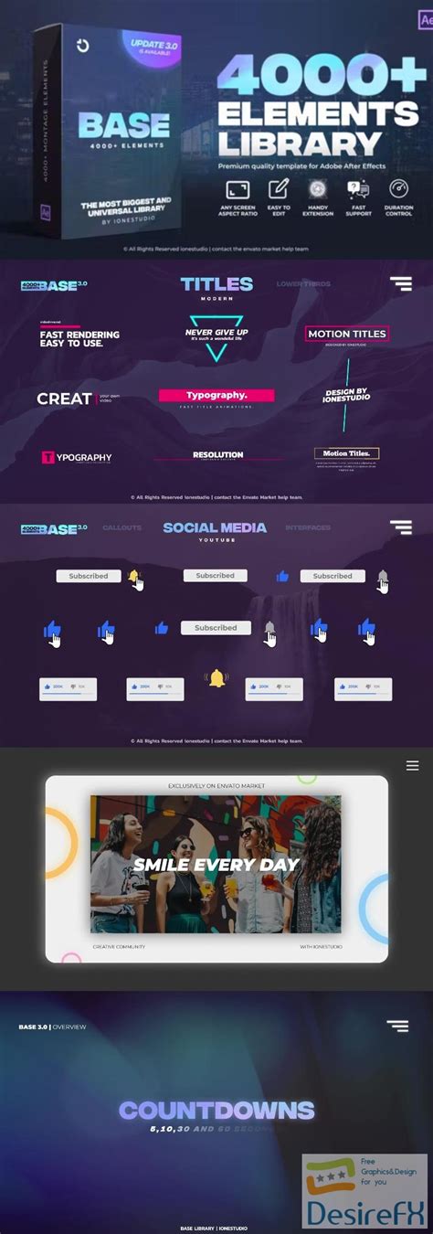 Download Videohive Base Transitions And Motion Graphics For After