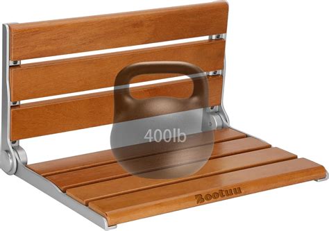 18 Teak Folding Shower Seat Wall Mounted Fold Down Bench For Small Space Home