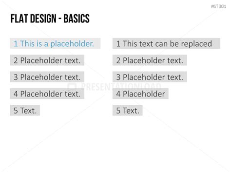 Flat Design Basic Set PowerPoint Templates PresentationLoad