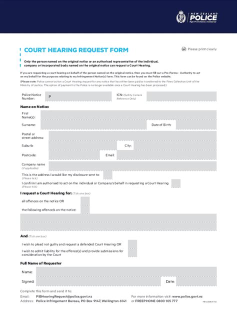 Fillable Online Court Hearing Request Fax Email Print Pdffiller