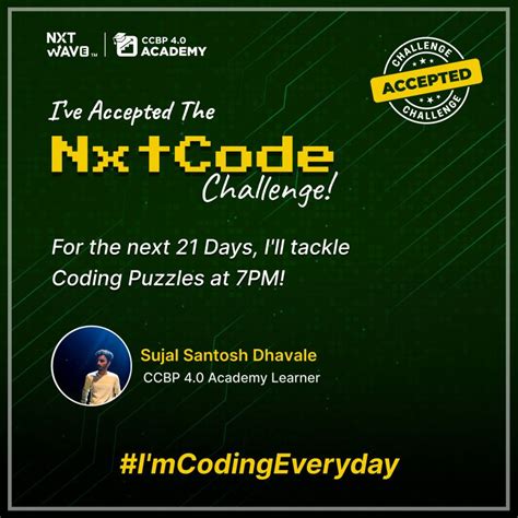 sujal dhavale on linkedin nxtcodechallenge nxtwave nxtcodechallenge i
