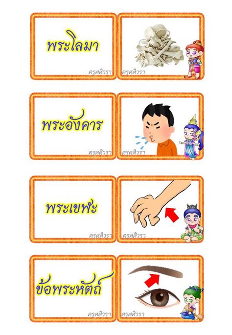 🌈โดมิโนคำราชาศัพท์หมวดร่างกาย📌📌 1 เกมสื่อภาษาไทยครูศศิ Facebook