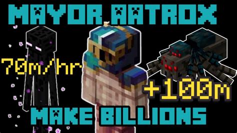 How To Make 70mhr With Mayor Aatrox Hypixel Skyblock Youtube