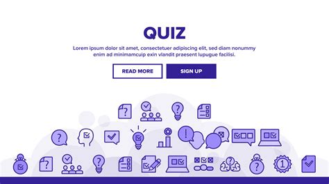 Quiz Game Landing Header Vector 10191887 Vector Art At Vecteezy