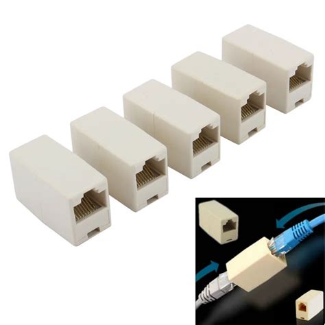 5pcs Lot High Quality Newtwork Ethernet Lan Cable Joiner Coupler