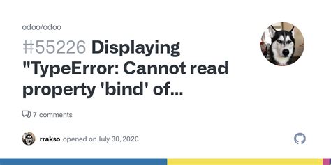 Displaying Typeerror Cannot Read Property Bind Of Undefined Error · Issue 55226 · Odoo