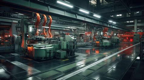 Assembly Factory Interior Stock Illustration Illustration Of System