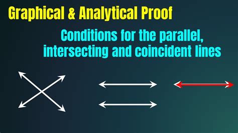 what are the conditions for the parallel intersecting and coincident lines youtube
