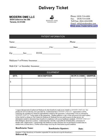 Delivery Ticket Form Request Form Doctor Note Cgm Order Form 202