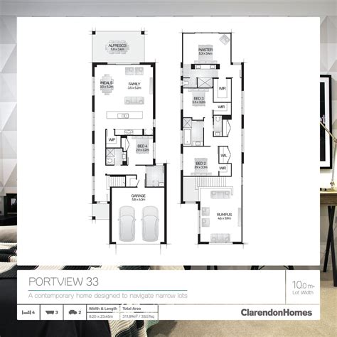 Clarendon Homes New Home Builders Contemporary House Narrow New