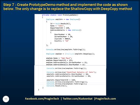 Sql Server Net And C Video Tutorial Prototype Design Pattern Implementation Slides