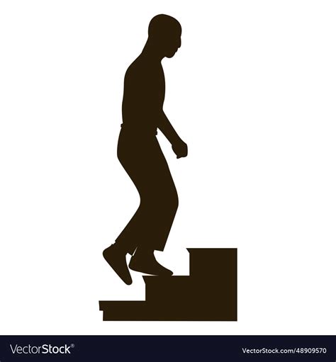 Man Climbing Stairs Sequence 3 Royalty Free Vector Image