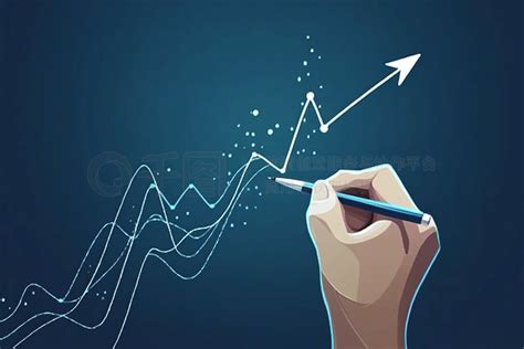 Growthai数字艺术 Growth简约卡通风成年人专注绘制上升图表插画 Ai平面元素免费下载 Png格式 1344像素 编号71521885 千图网