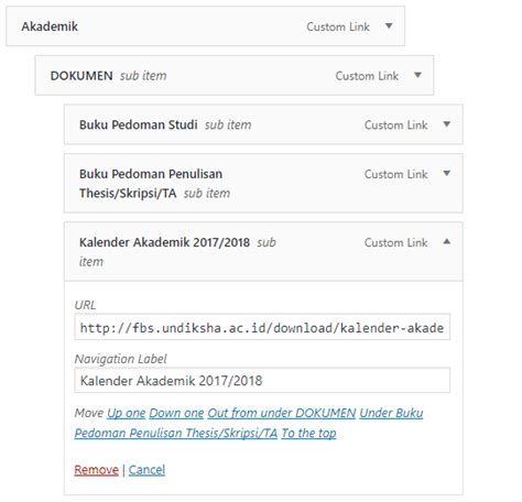 Mengelola Menu Dan Submenu Upa Tik Undiksha