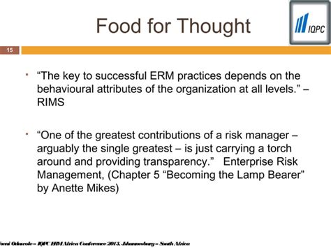 Scrutinising Your ERM Framework For Effectiveness PPT