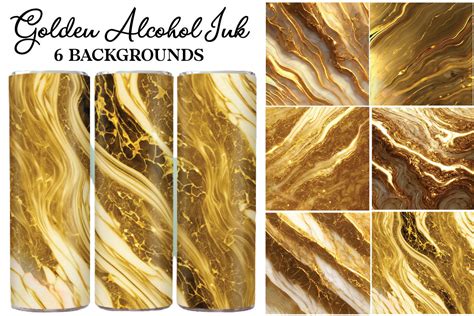 Golden Alcohol Ink Backgrounds Graphic By Ak Artwork · Creative Fabrica