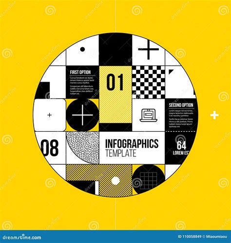 Patchwork Circle Template In Fancy Geometric Style Stock Vector Illustration Of Corporate