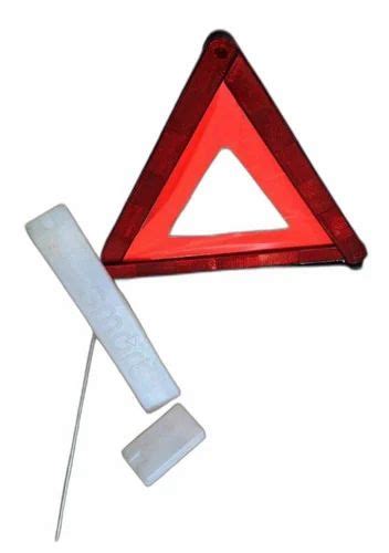 Multicolor Night Glow Reflective Warning Triangle For Road Dimension