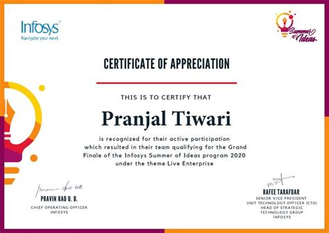 Infosys Soi Ideathon Innovation Learning Pranjal Tiwari