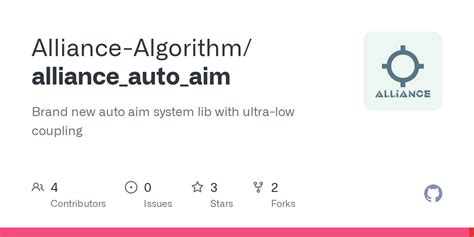 Github Alliance Algorithmallianceautoaim Brand New Auto Aim System Lib With Ultra Low Coupling