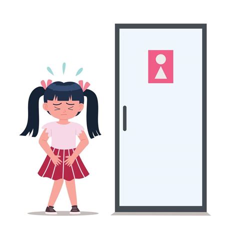pequeño niña participación pipí dibujos animados vector Vector en Vecteezy
