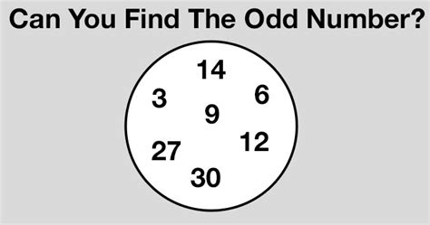 Can You Find The Odd Number Take The Riddle
