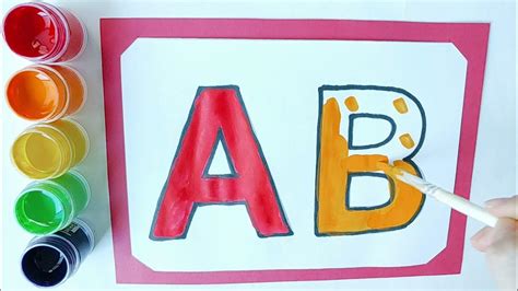 Abc Alphabet Song 들으며 그림자 따라 Alphabet 그리고 알록 달록 물감으로 색칠하기 Abc Song