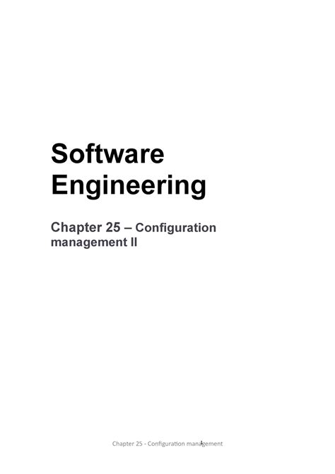 software engineering ch25 configuration management lecture 2 software engineering chapter 25