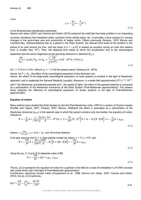 Limit Radius In A Binary System Cosmological And Post Newtonian