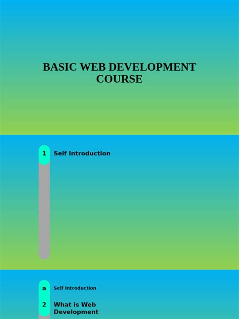 Basic Web Development Course Pdf