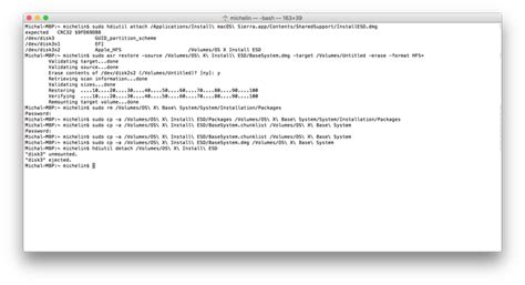 Create MacOS Sierra USB Bootable Drive