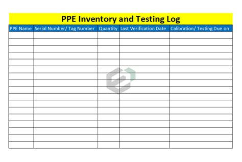[free] ppe logging and tracking excel template