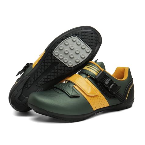 플랫 페달 자전거 신발 미끄럼 방지 사이클링 신발 클릿 사이클링 운동화 Mtb 산악 자전거 신발 잠금 없는 스포츠 부츠