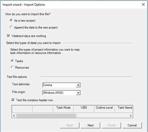 Import From Excel Project Plan 365