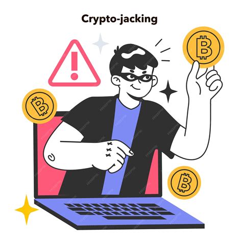 Premium Vector Cryptojacking Hidden Unauthorized Use Of Peoples