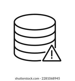 Editable Icon Error Warning Database Vector Stock Vector Royalty Free