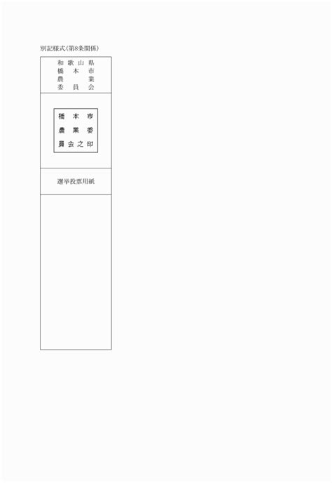 橋本市農業委員会選挙事務取扱規程