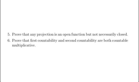 solved 5 prove that any projection is an open function but