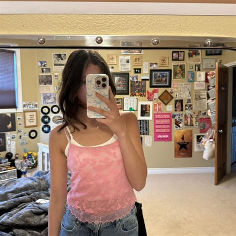 Adorable Mesh Flower Tank Top Dm Before Buying Or Depop