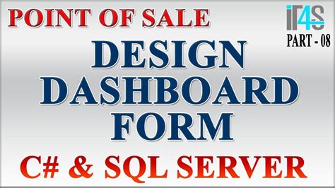 point of sale with c and sql tutorial design dashboard main menu screen for pos software