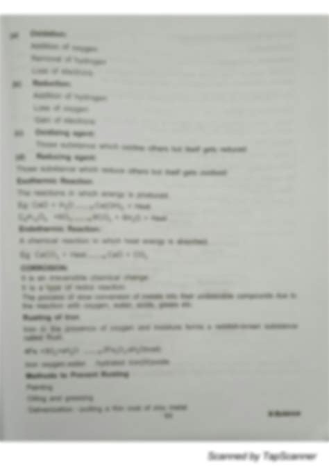 Solution Class 10 Ch 1 Science Important Notes Studypool