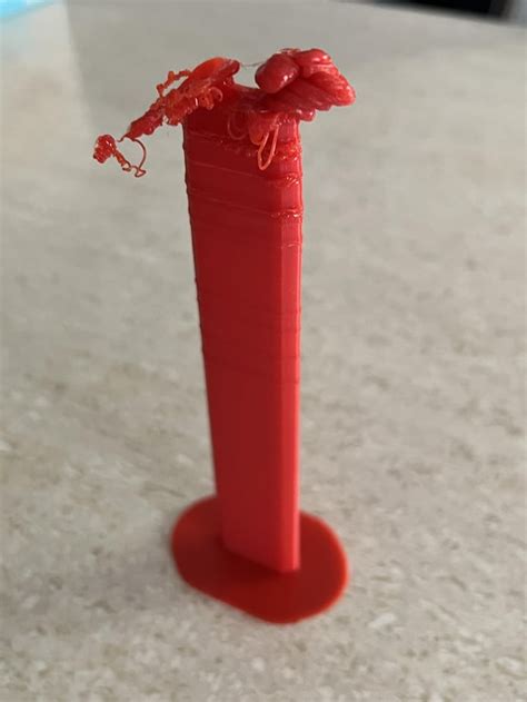 over extrusion at the top with large blobs of filament r fixmyprint