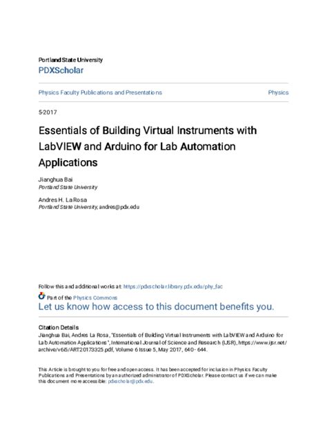 pdf arduino and labview in educational remote monitoring applications