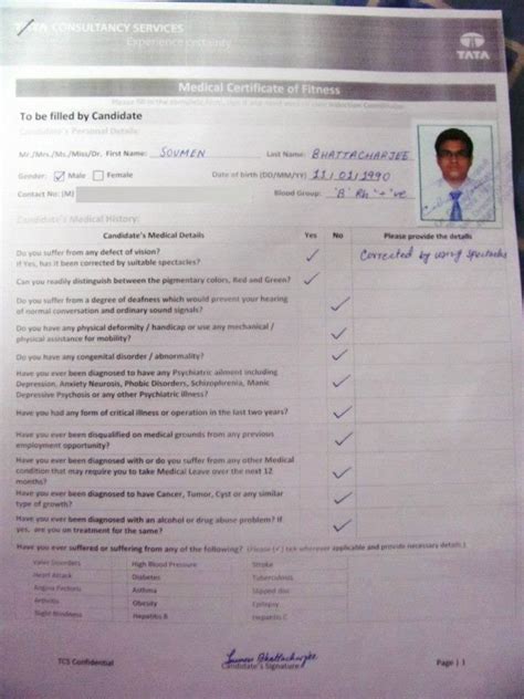 Essential Screen Shots Of Tcs Documents That Are To Be Submitted While Joining