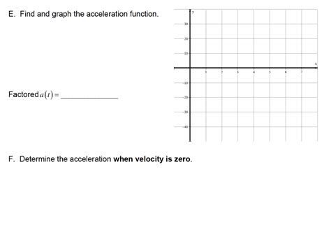 solved e find and graph the acceleration function factored