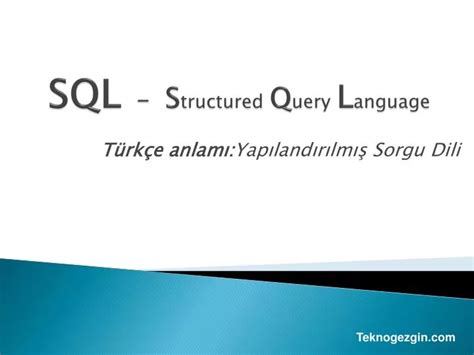 Ppt Sql S Tructured Q Uery L Anguage Powerpoint Presentation Free Download Id6977280
