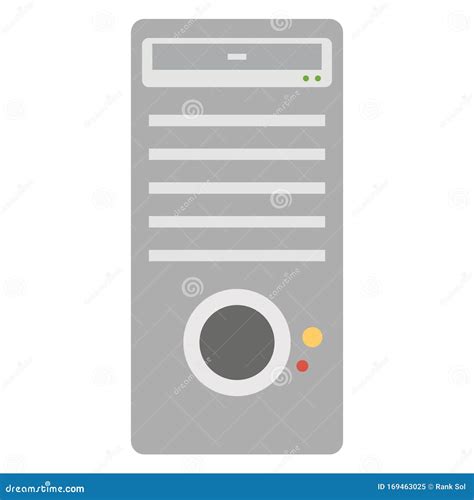 Computer Cpu Color Vector Icon Which Can Easily Modify Or Edit Stock Vector Illustration Of